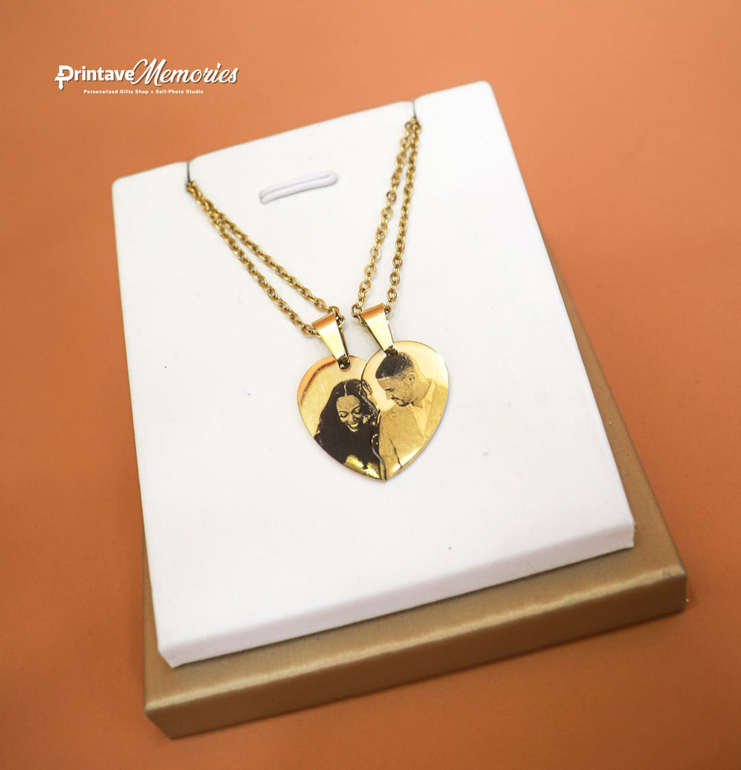 Printave™ Personalized Split Heart Necklace – Printave Memories