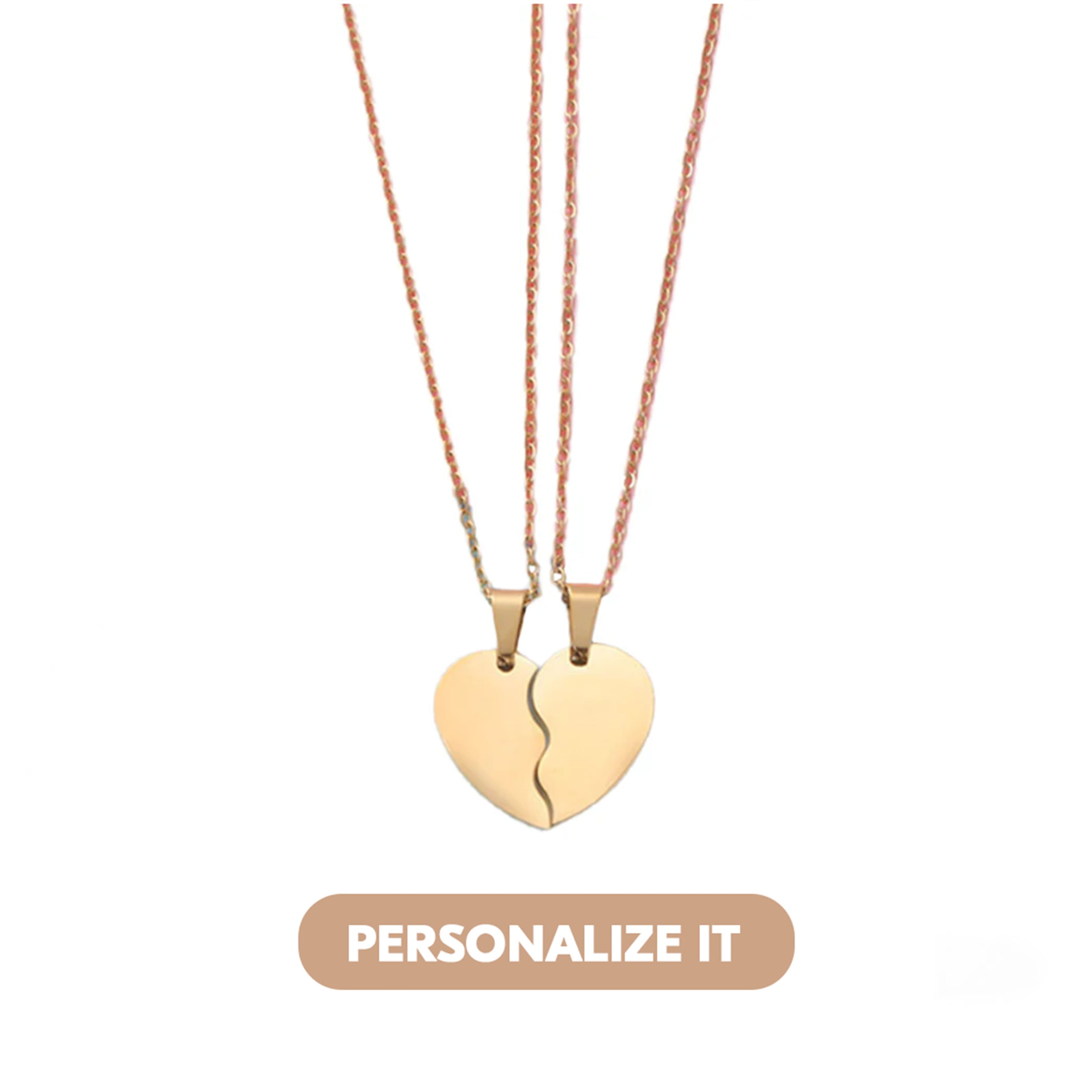Printave™ Personalized Split Heart Necklace – Printave Memories